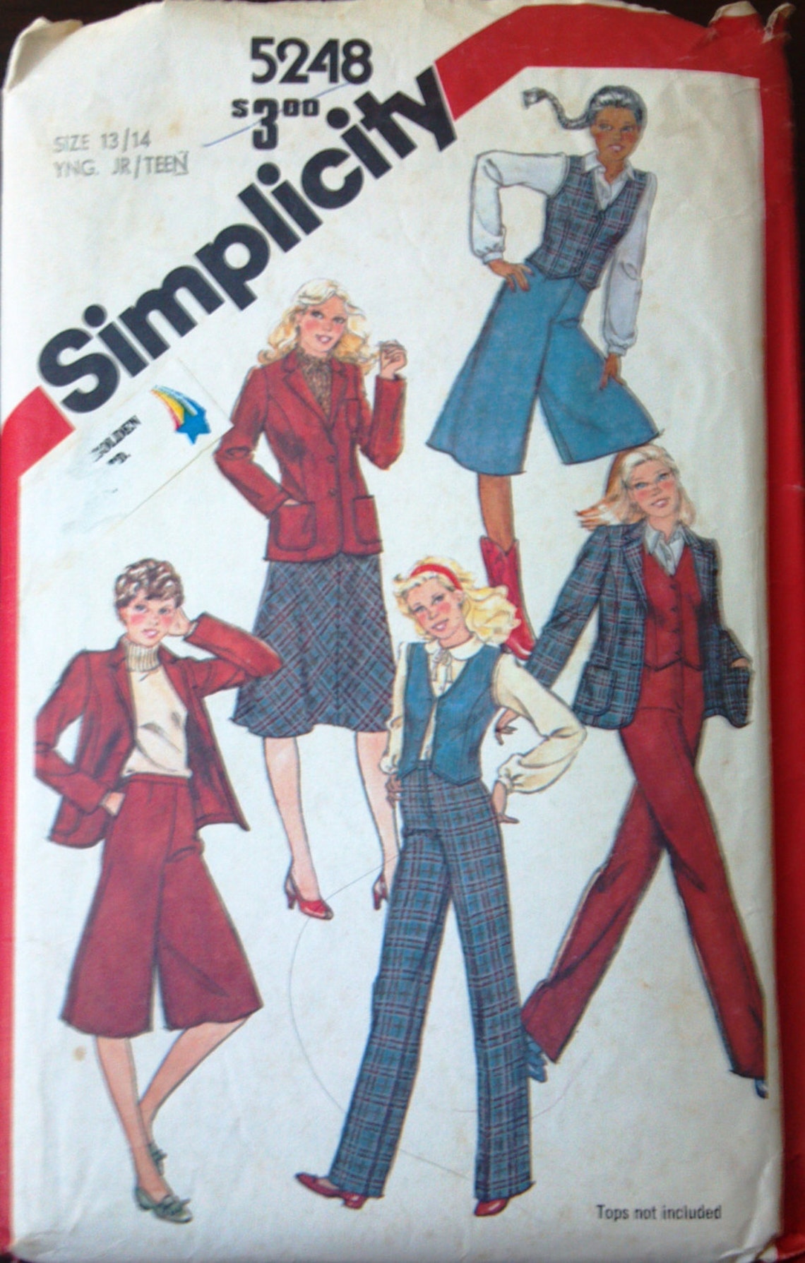 Simplicity 5248 Pattern for Young Junior/Teen Bias Skirt | Etsy