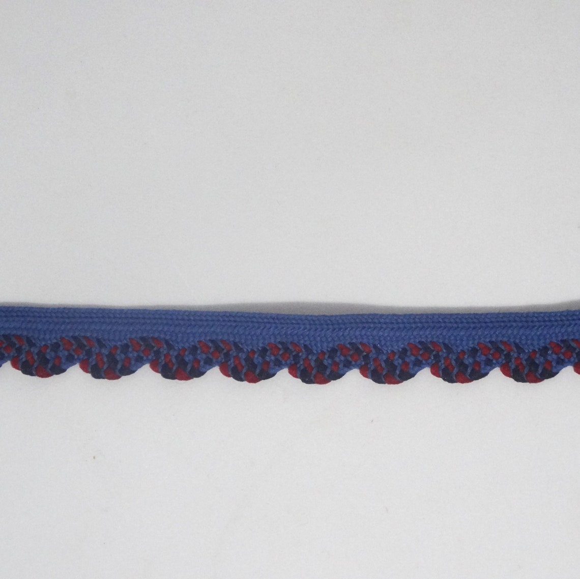 Blue & Red Poly Braid Trim with Lip 1/2 Inch Wide BY the | Etsy