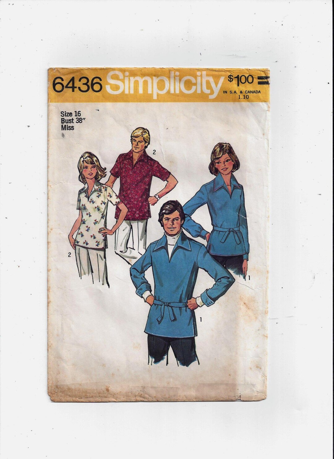 Simplicity 6436 Pattern for Misses' or Men's Pullover - Etsy