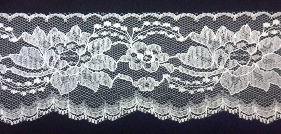 Ivory Flat Lace, 3 Inches Wide, by the Yard, Very Pretty for Bridal ...