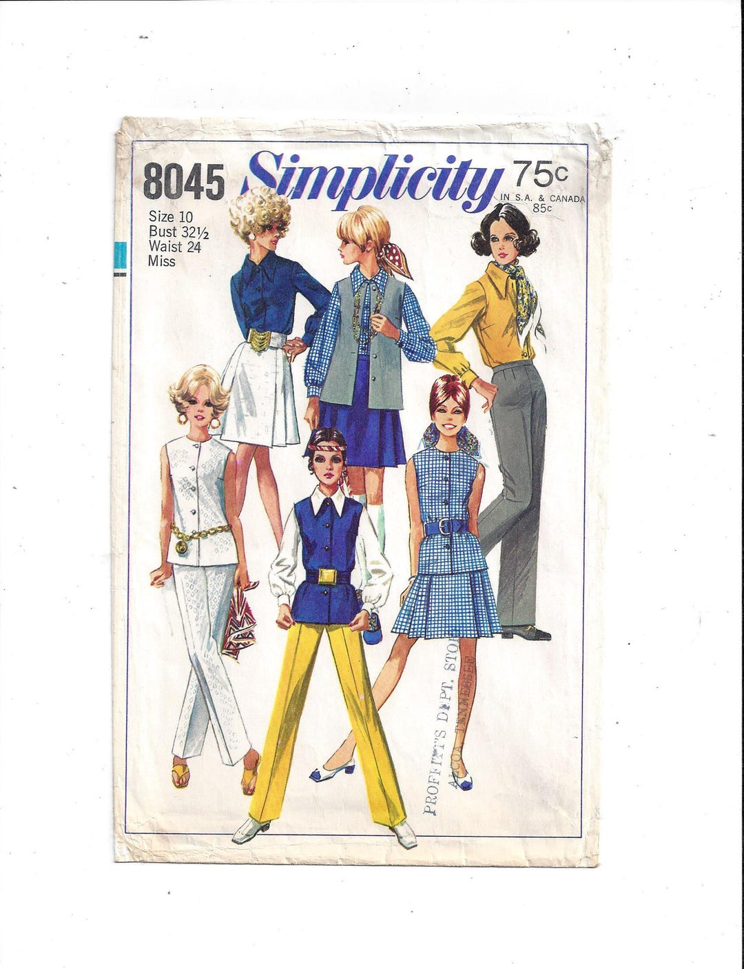 Simplicity 8045 Pattern for Misses' Skirt, Blouse, Pants, Sleeveless ...