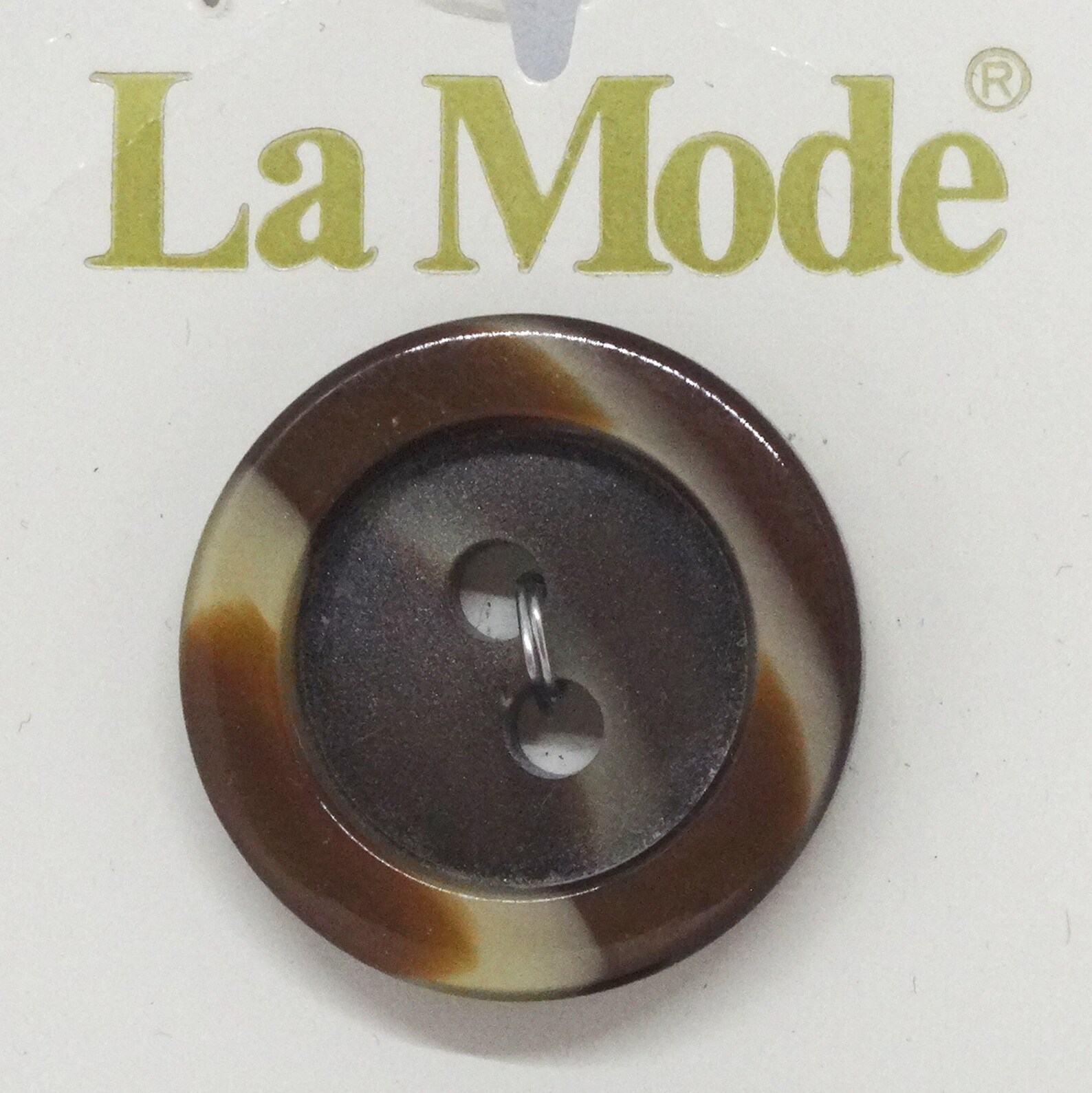 2 La Mode Brown Buttons on Original Card Variegated Sew | Etsy