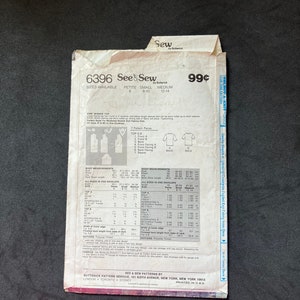 Butterick 6396 See & Sew Vintage Sewing Pattern for - Etsy