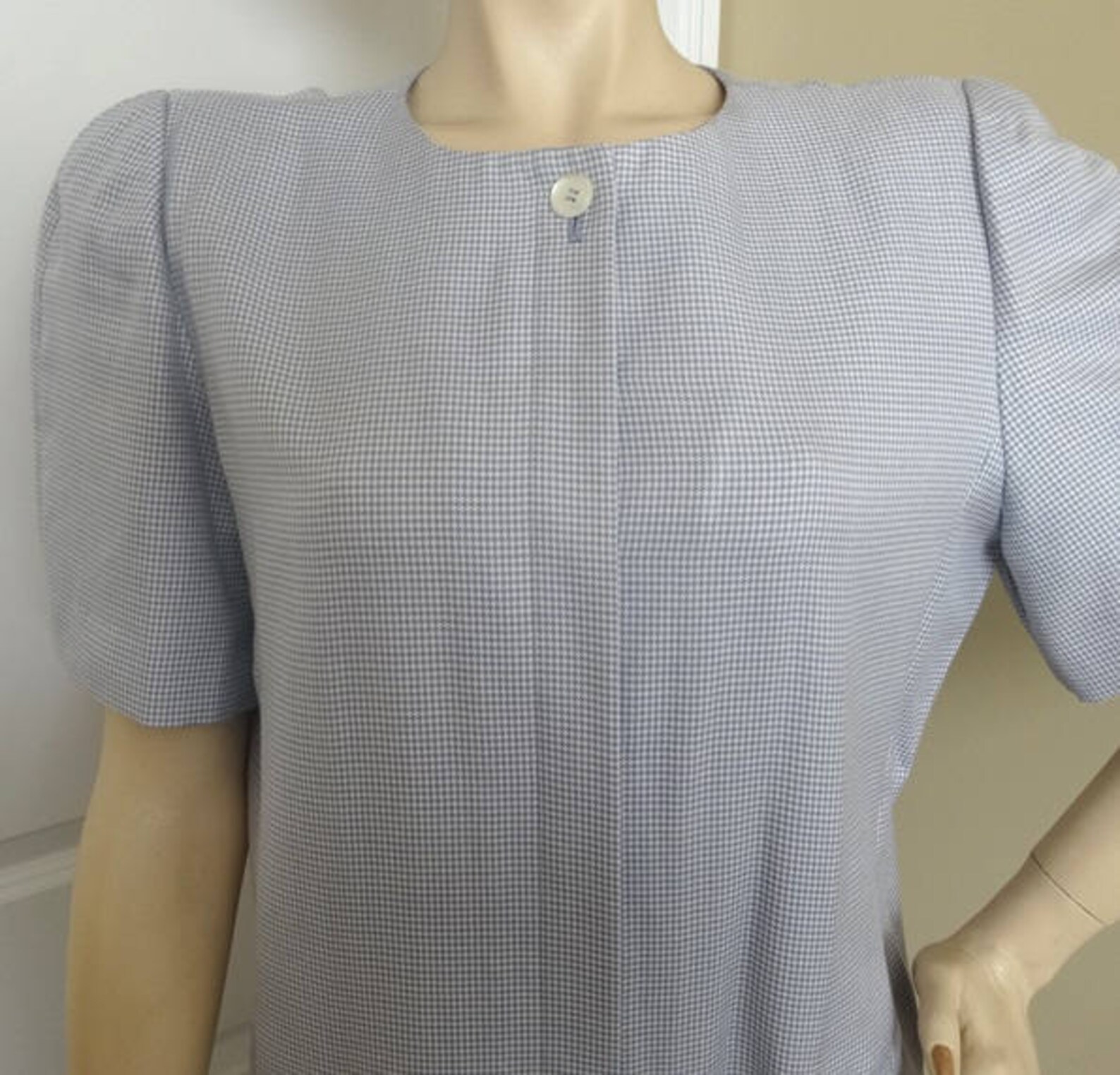1980s Vintage Liz Claiborne Sheath Dress in Blue Hounds Tooth | Etsy