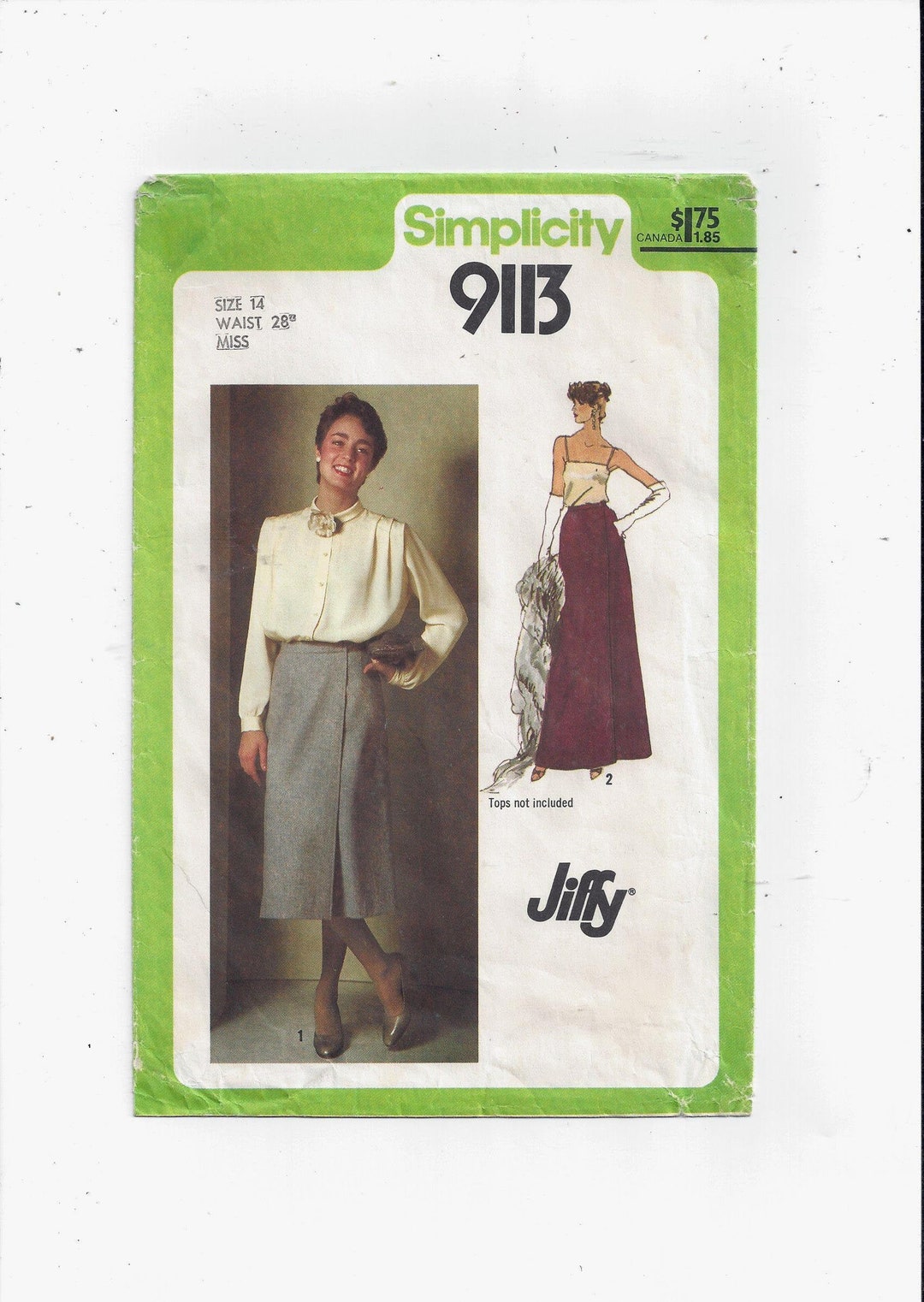 Simplicity 9113 Pattern for Misses' Jiffy Front Wrap Skirt, 2 Lengths ...