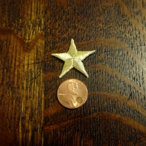 Gold Star Embroidered Applique or Patch, 1 1/8 Inches, Blazers, Fashion ...