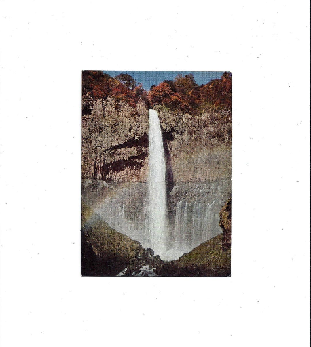 1962 Color Photo Postcard of Kegon Waterfall & Rainbow, Japan, Posted ...