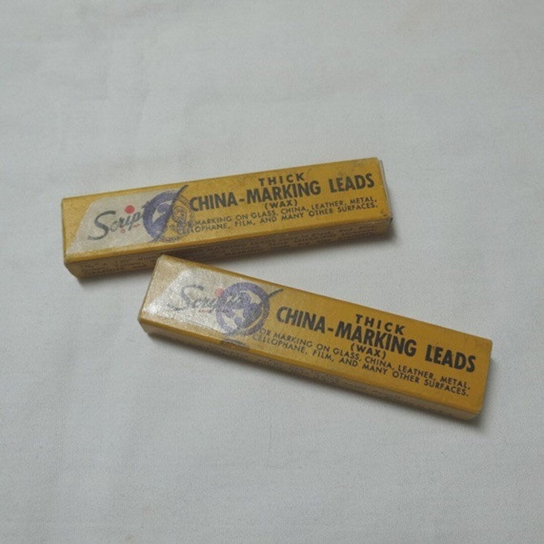 1950s China Marking Leads, 2 Partial Boxes in Blue, Thick Wax Leads by ...