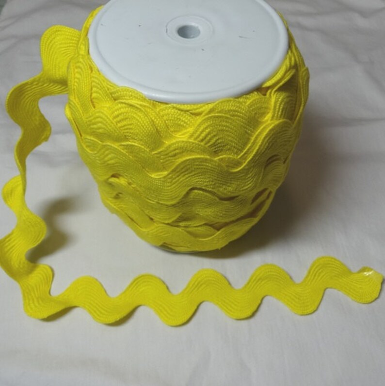 Jumbo Lemon Yellow Rick Rack Sewing Trim 1.4 Inch Wide Poly | Etsy