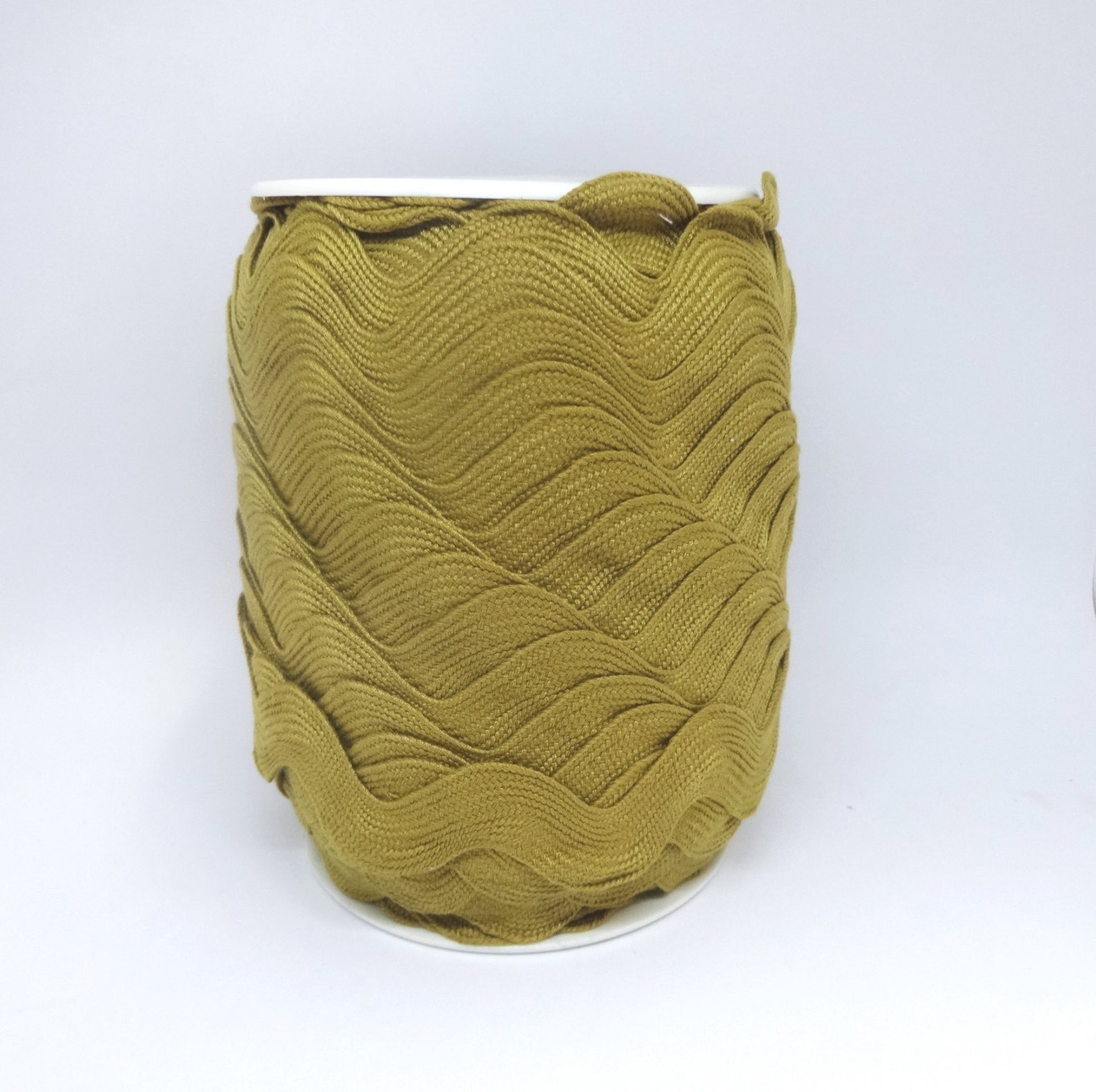 Jumbo Khaki Rick Rack 1.4 Inch Wide Poly Fun Trim BY the - Etsy