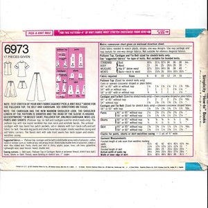 Simplicity 6973 Pattern for Misses' Cardigan, Top, Skirt, Pants, Shorts ...