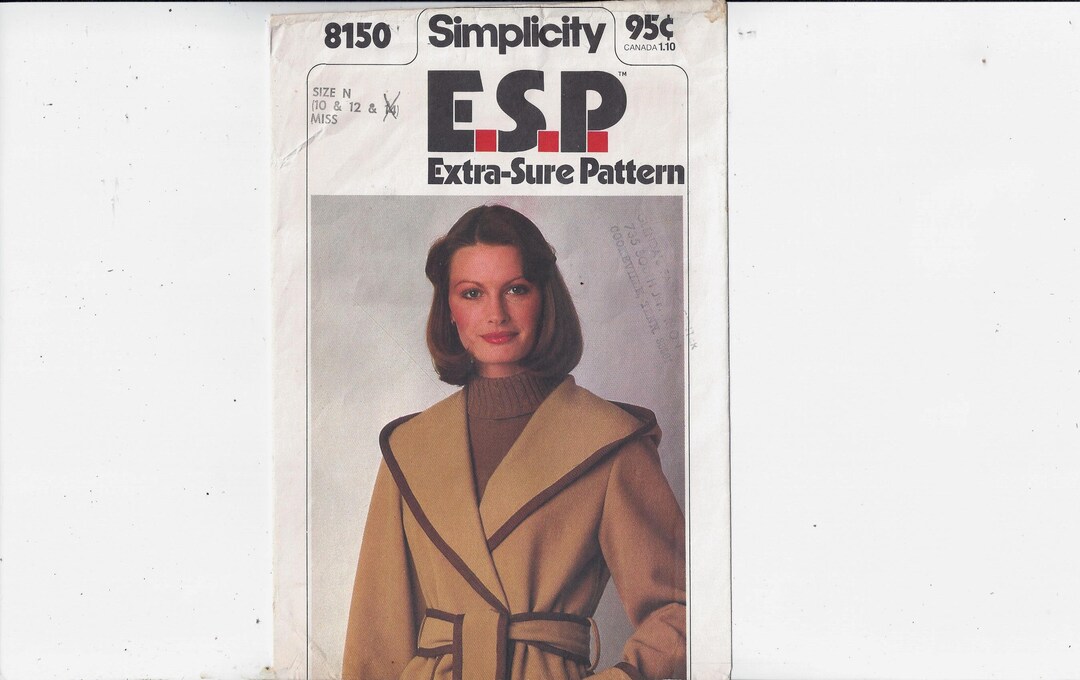 Simplicity 8150 Pattern for Misses' Front Wrap Jacket, E.S.P. Extra ...