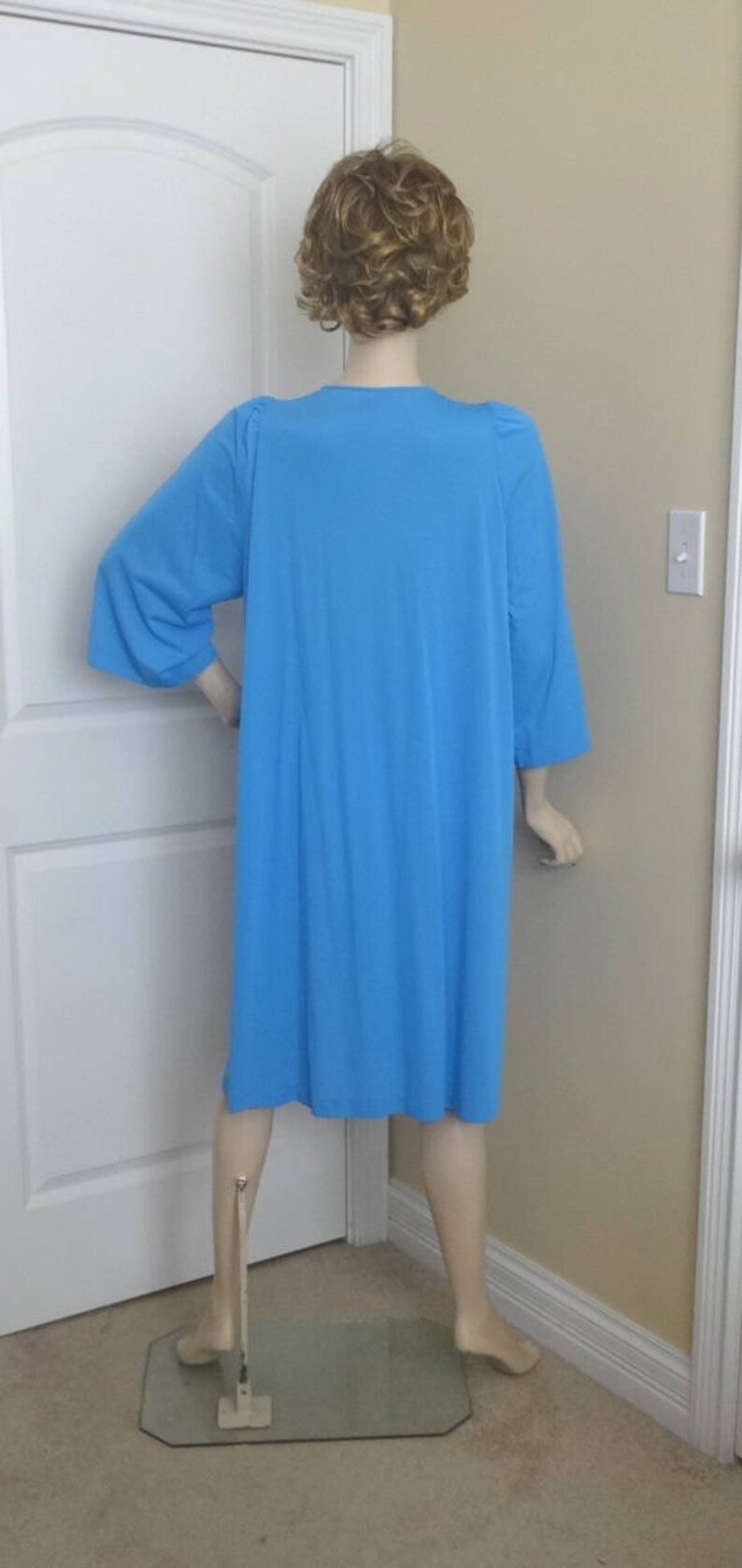 1970s 1980s Blue Robe by Shadowline Size Large Embroidered - Etsy