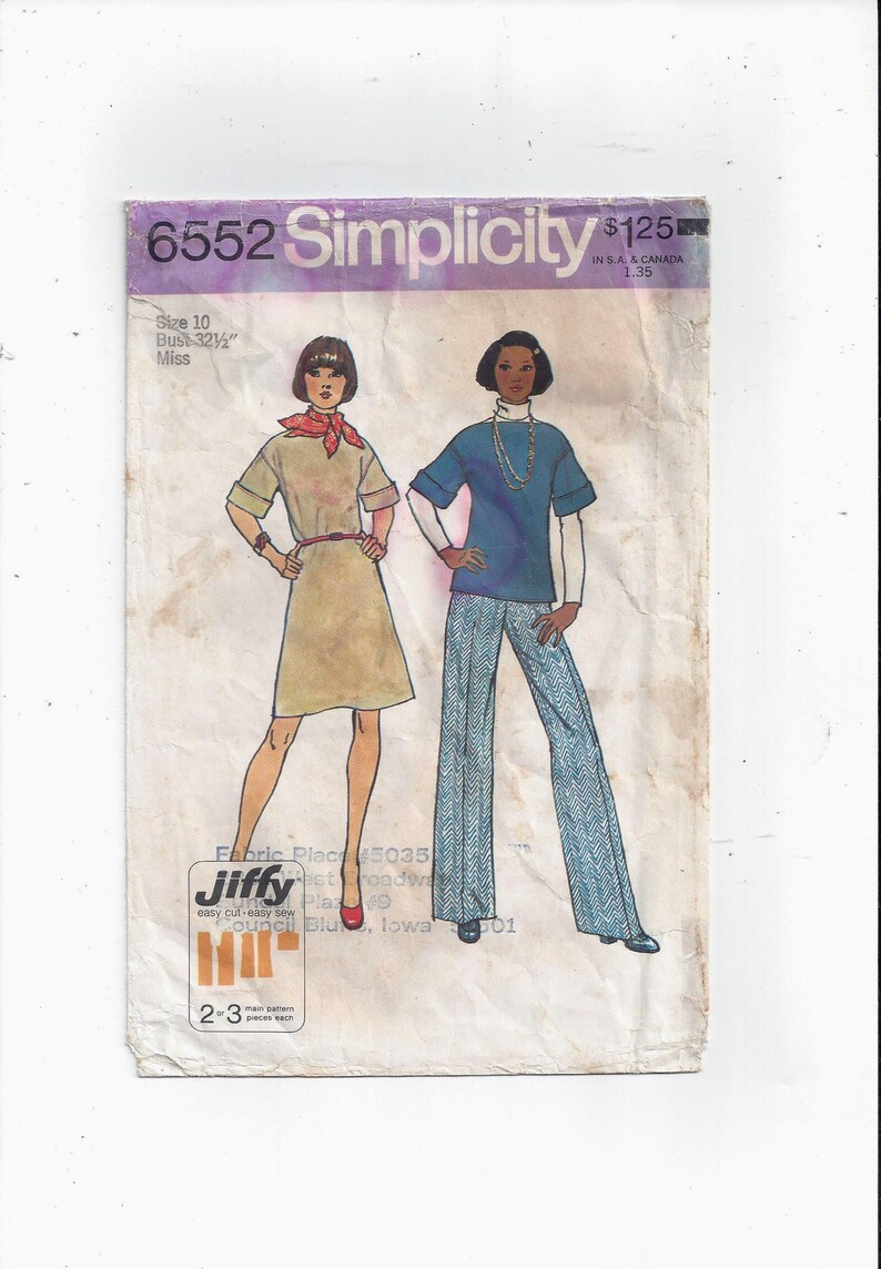 Simplicity 6552 Pattern for Misses' Jiffy Short Dress - Etsy