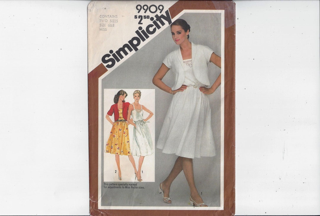 Simplicity 9909 Pattern for Misses' Pullover Sundress, Bolero Jacket ...
