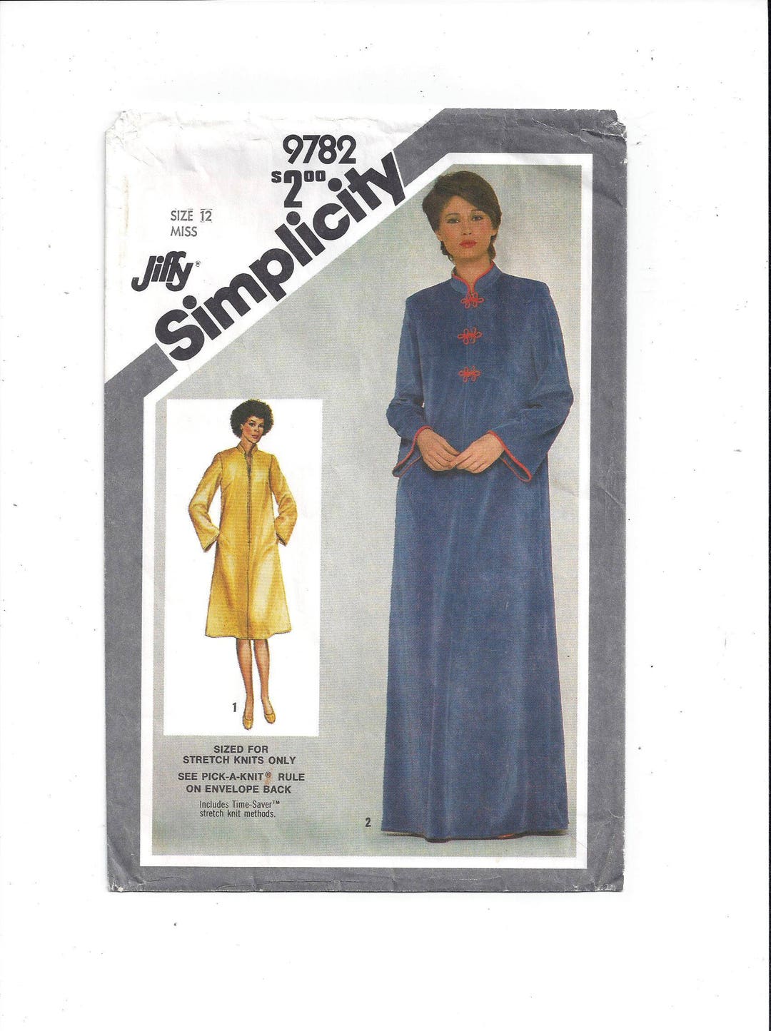 Simplicity 9782 Pattern for Misses' Jiffy Robe in 2 Lengths, Size 12 ...