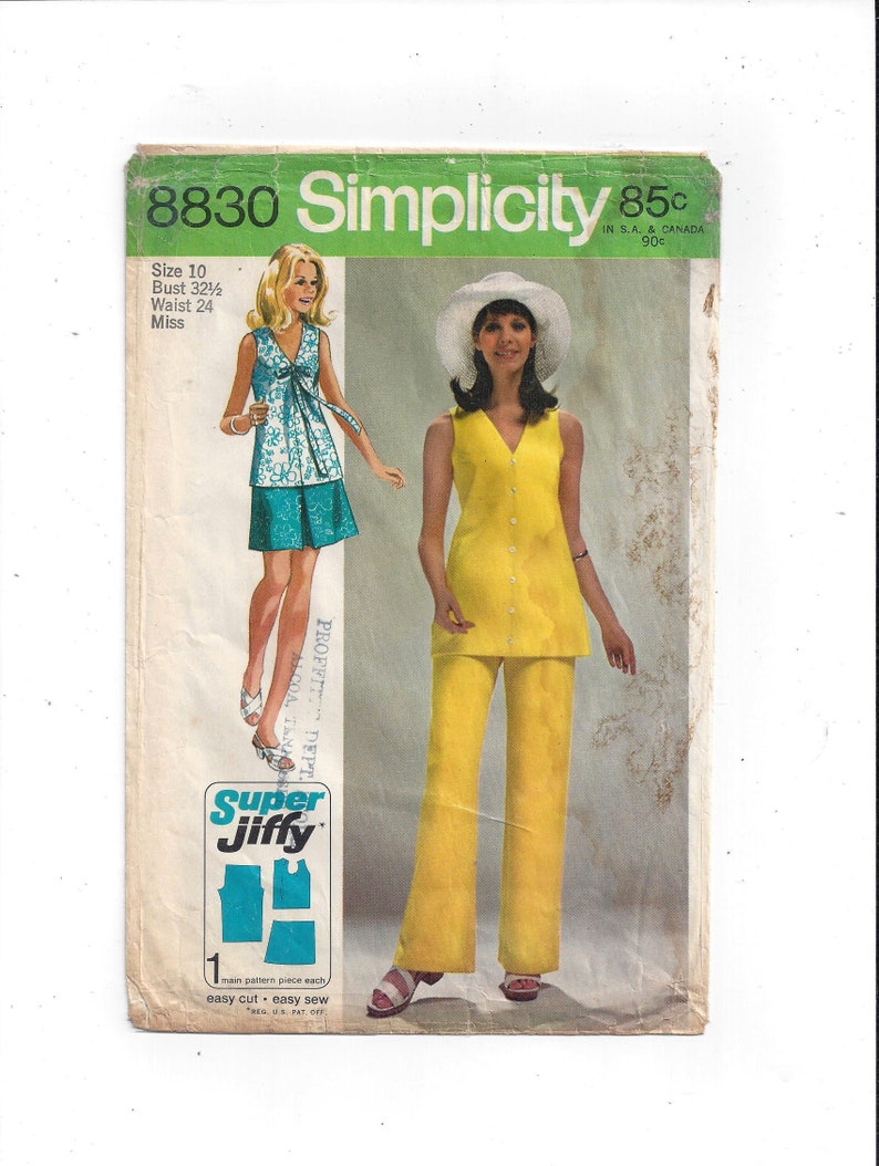 Simplicity 8830 Pattern for Misses' Super Jiffy Mini Skirt, Overblouse ...