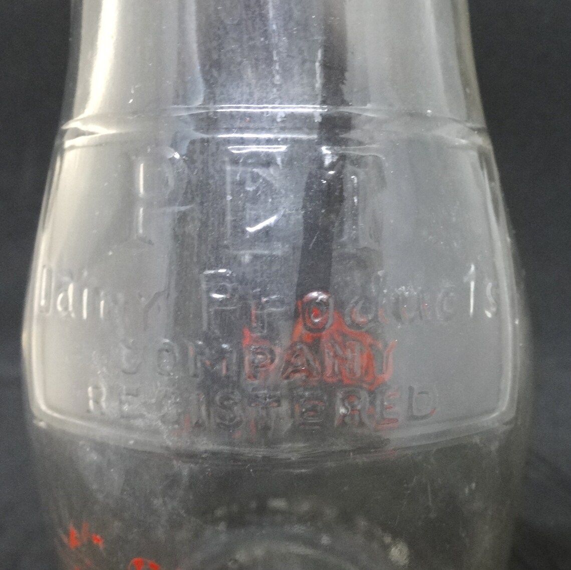 1960s Pet Laboratory Pint Milk Bottle, 7.375 Inches Tall, Embossed and ...