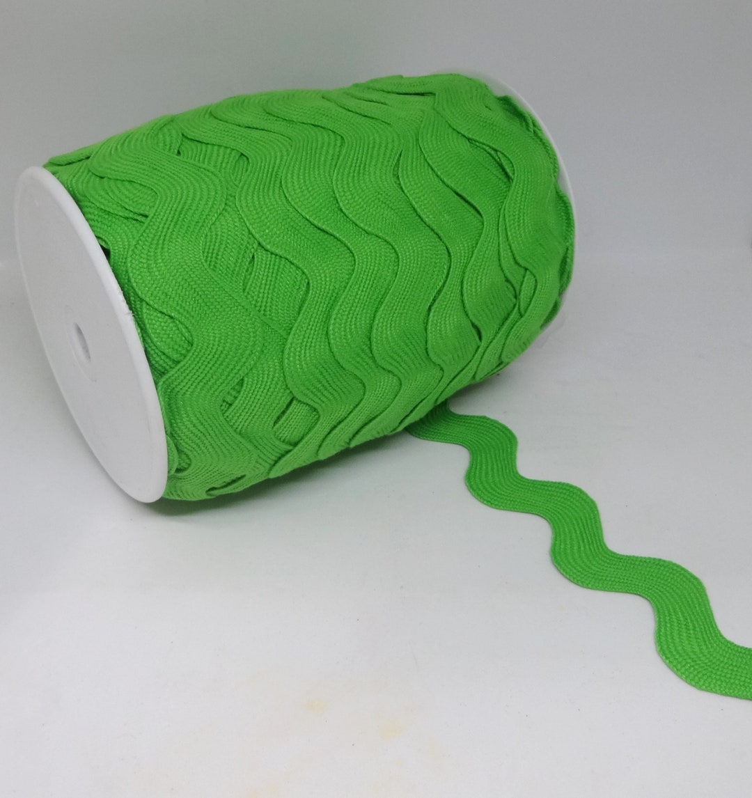 Jumbo LIME Green Rick Rack Sewing Trim, 1.4 Inch Wide Poly Fun Trim, BY ...