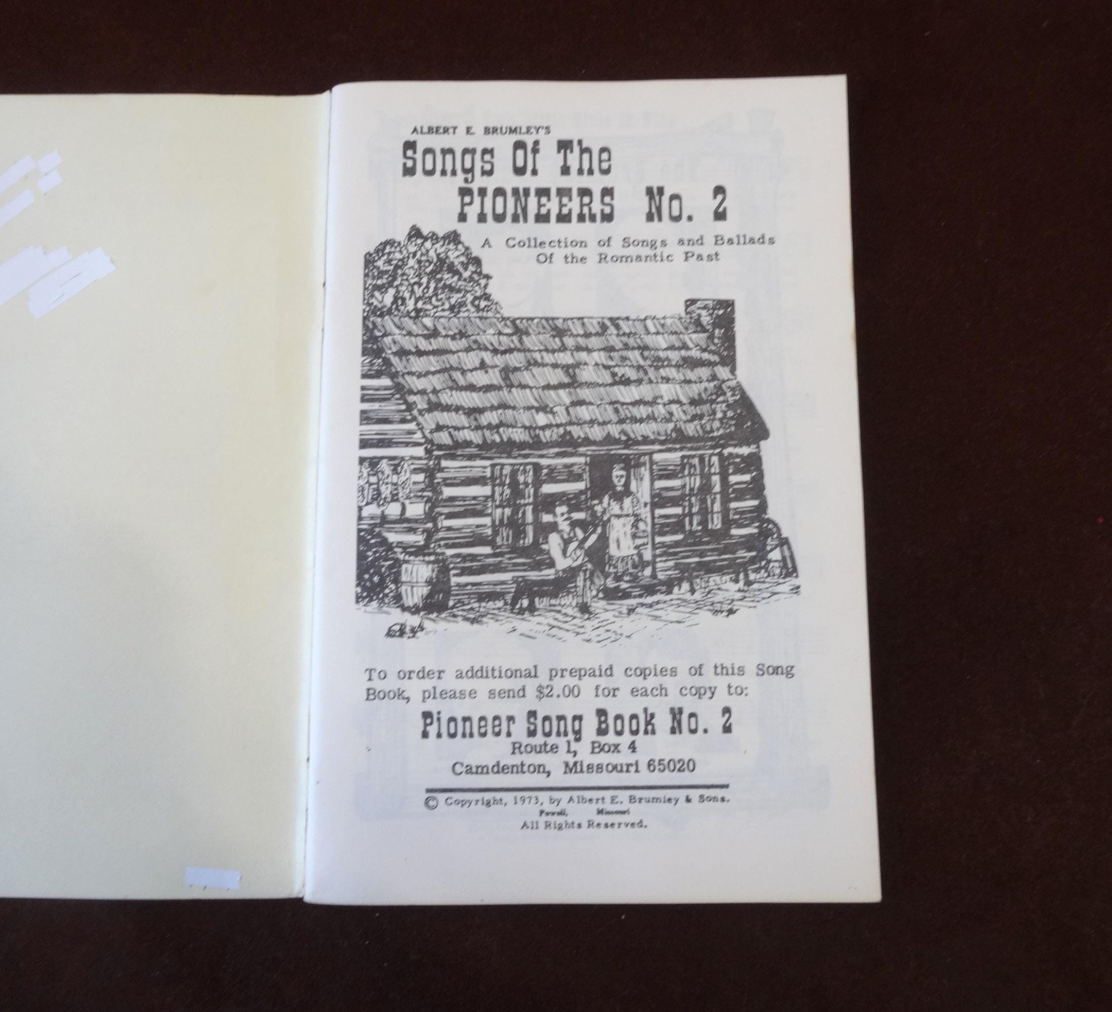 1973 Songs of the Pioneers, Book No. 2, by Albert E Brumley, Songs ...