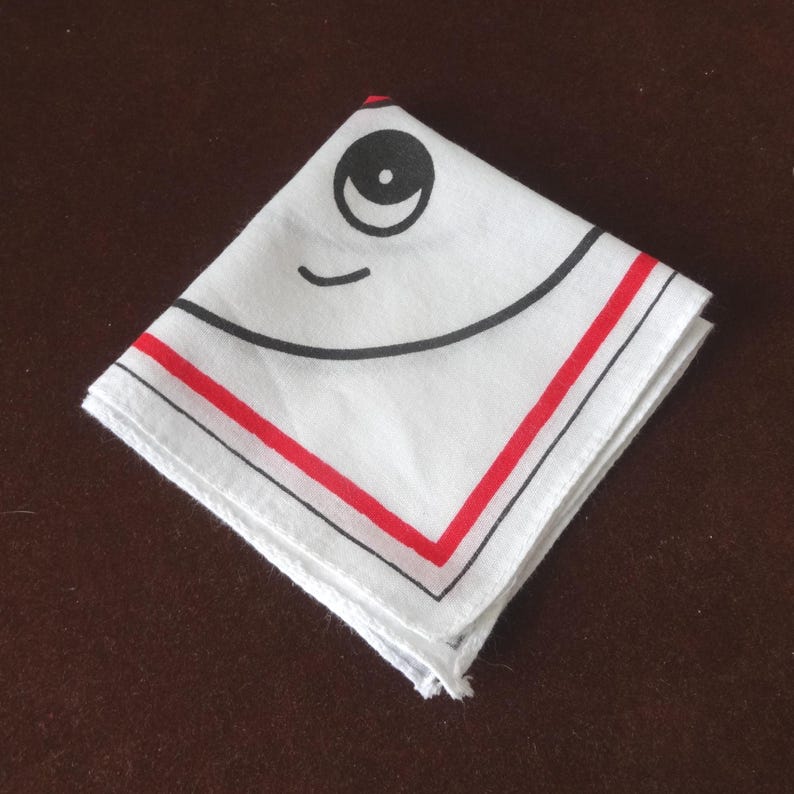 Happy Smiley Face Child's Handkerchief, 8.25 X 8 1/8 Inches, Cotton ...