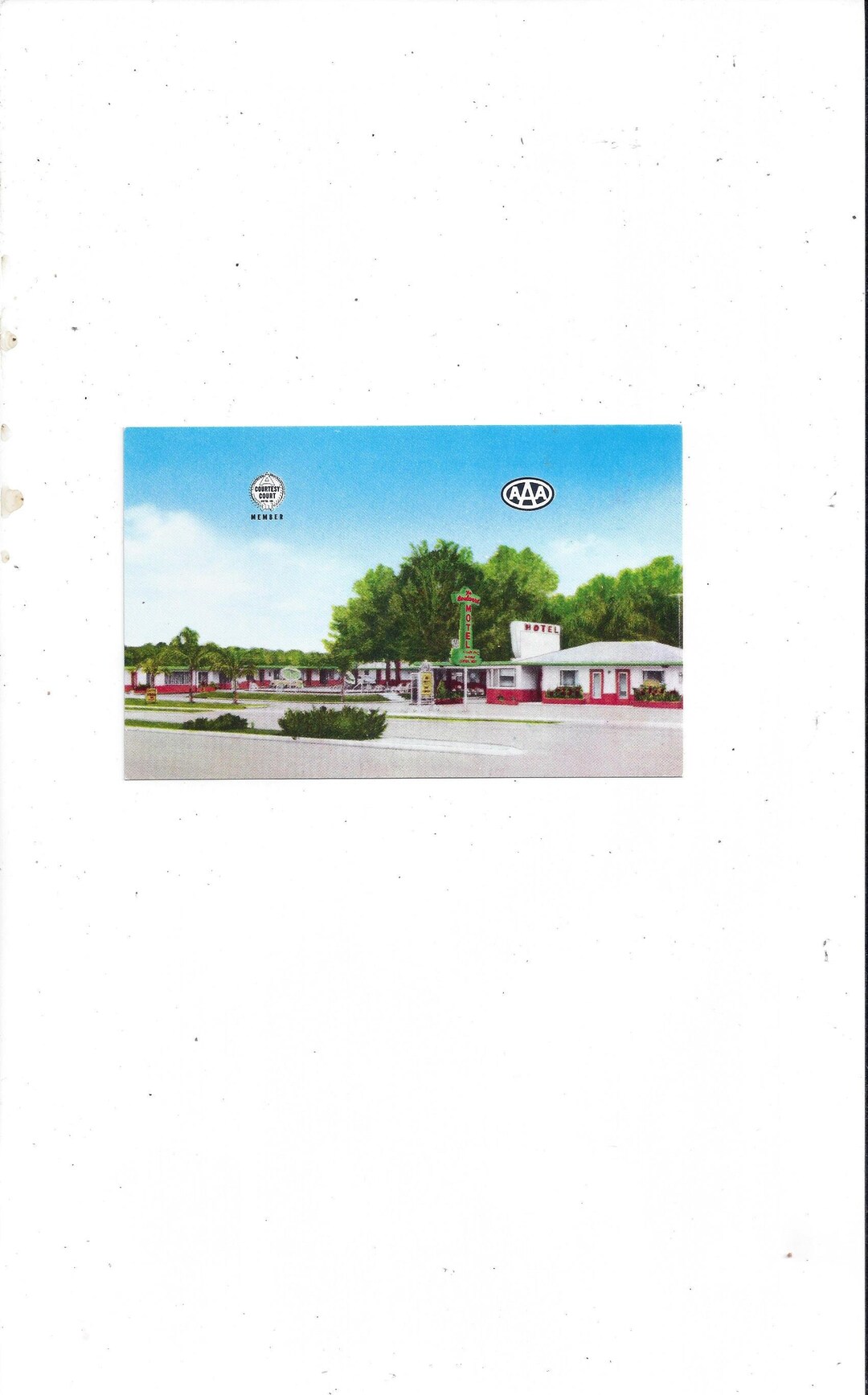 Boulevard Motel Postcard, Deland, Florida, Unposted With Writing, Beach ...