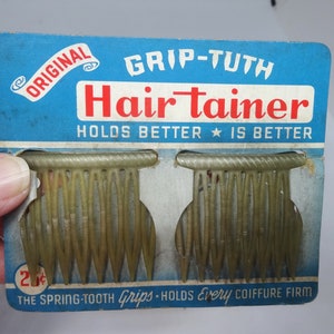 7 Vintage Ladies' Hair Combs, 2 in Original Package, Decorative and ...