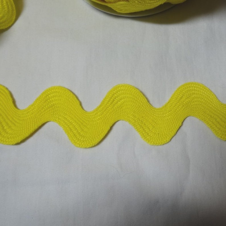 Jumbo Lemon Yellow Rick Rack Sewing Trim 1.4 Inch Wide Poly | Etsy
