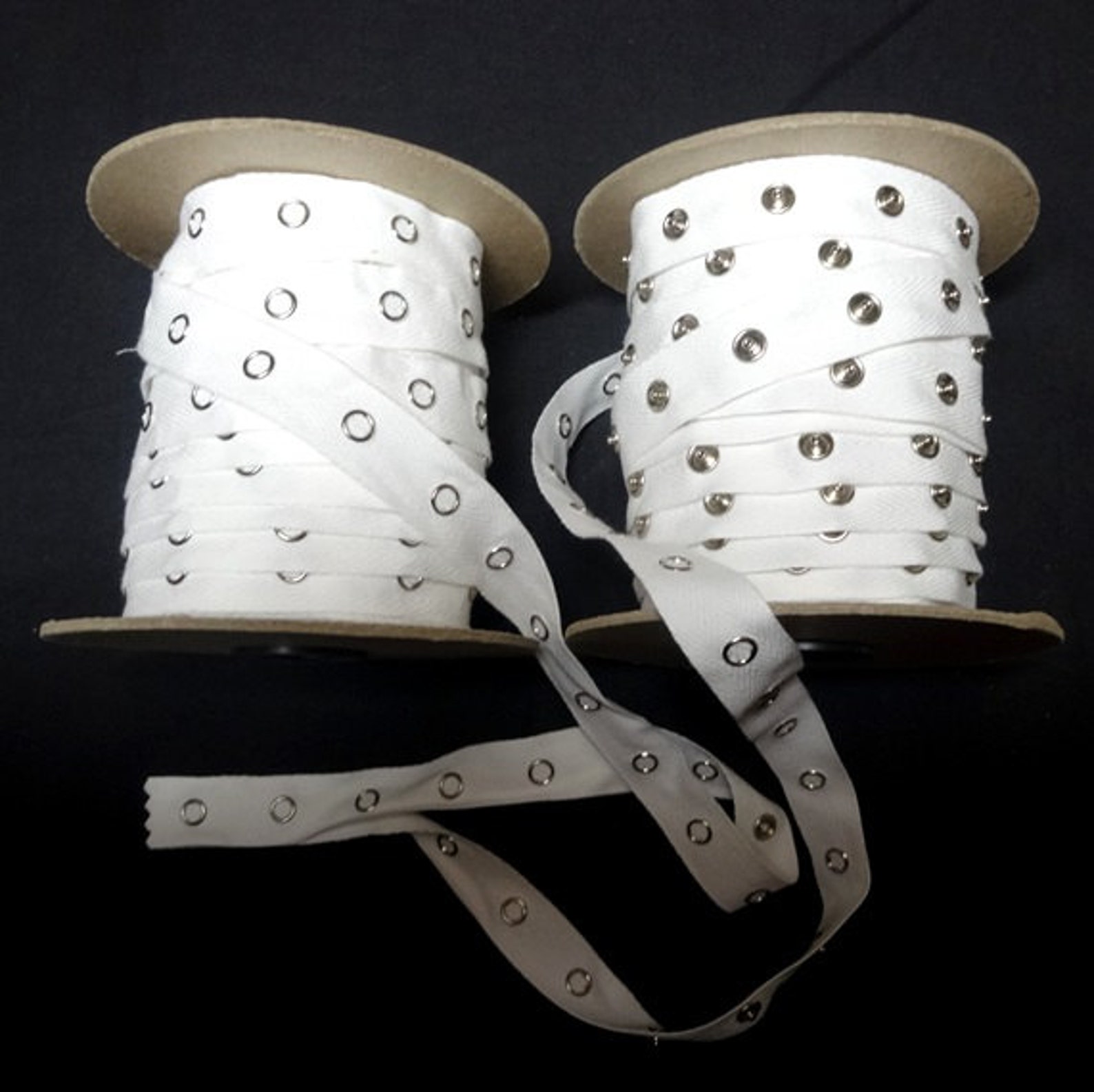 3/4 Inch White Twill SNAP Tape Nickel Snaps 1 Inch Spaced - Etsy