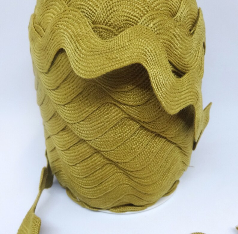 Jumbo Khaki Rick Rack 1.4 Inch Wide Poly Fun Trim BY the - Etsy