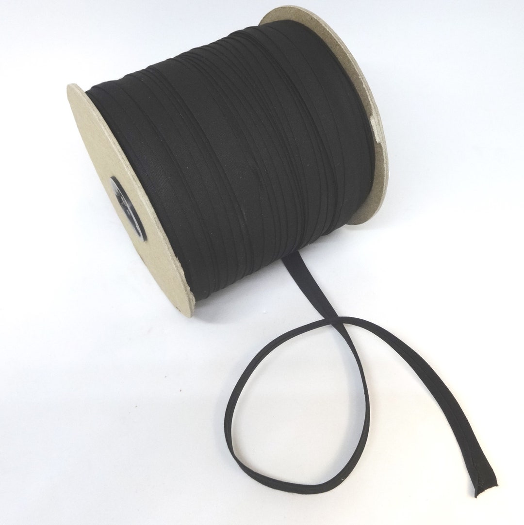 BLACK Half Inch Center or Single Fold Bias Tape Binding, BY the Yard ...