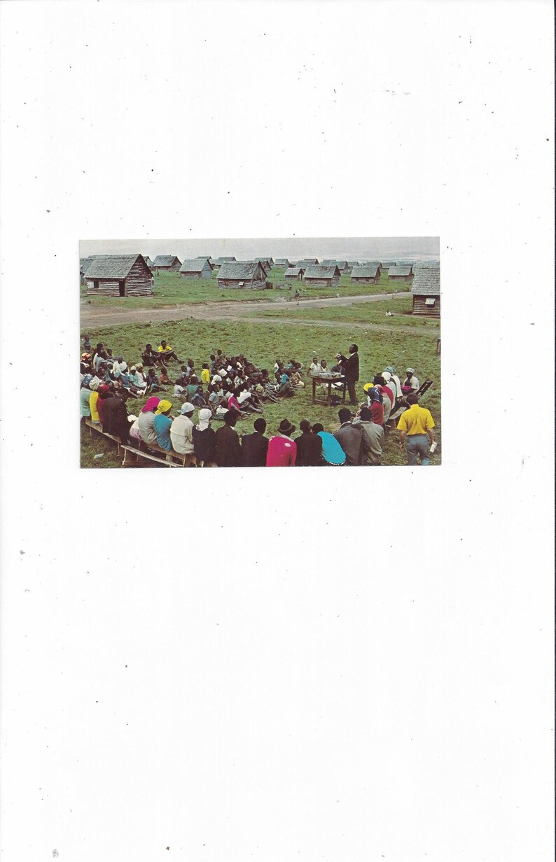 1973 Postcard of Outdoor Service by John Muriuki Near Nyeri, Kenya ...