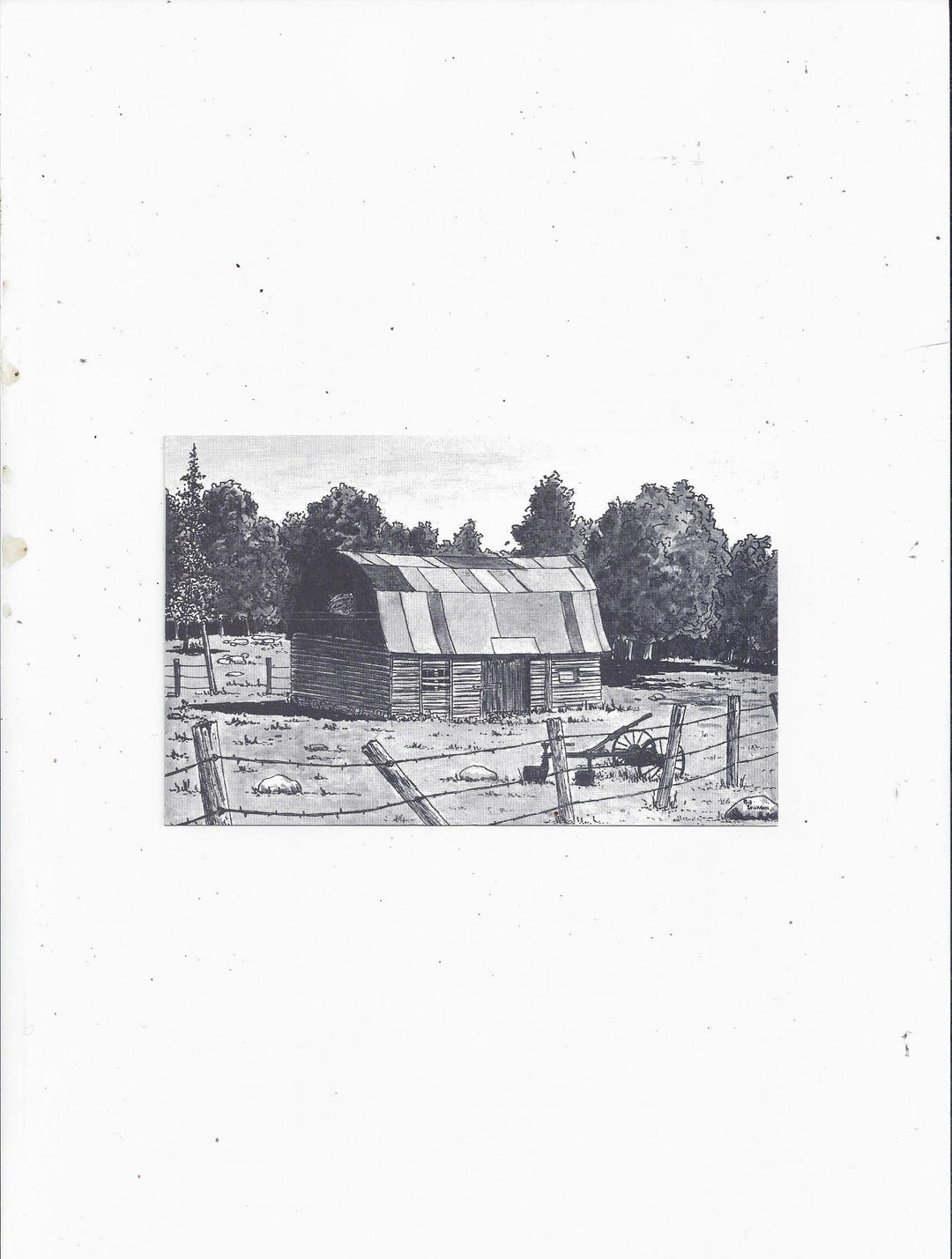 Bill Erickson Art Vintage Postcard of Judd's Barn, Fish Creek ...