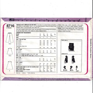 Simplicity 8716 Pattern for Toddlers' JIFFY Jumper Top - Etsy