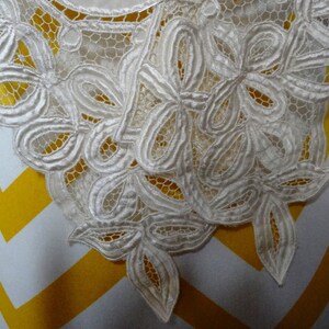 1980s Ivory Batiste Collar With Battenberg Type Lace Trim, Very Long in ...