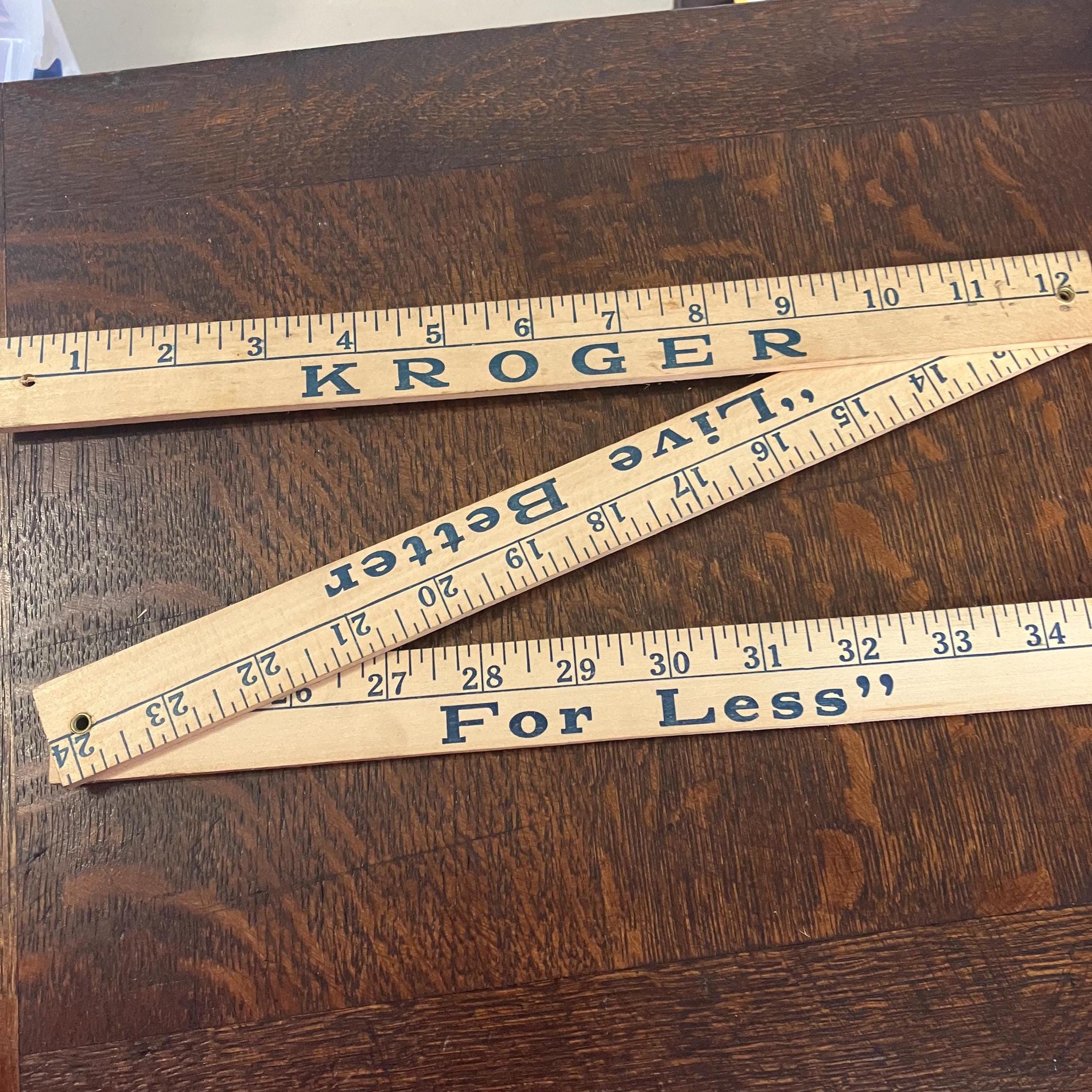 Kroger Vintage Folding Yardstick, 