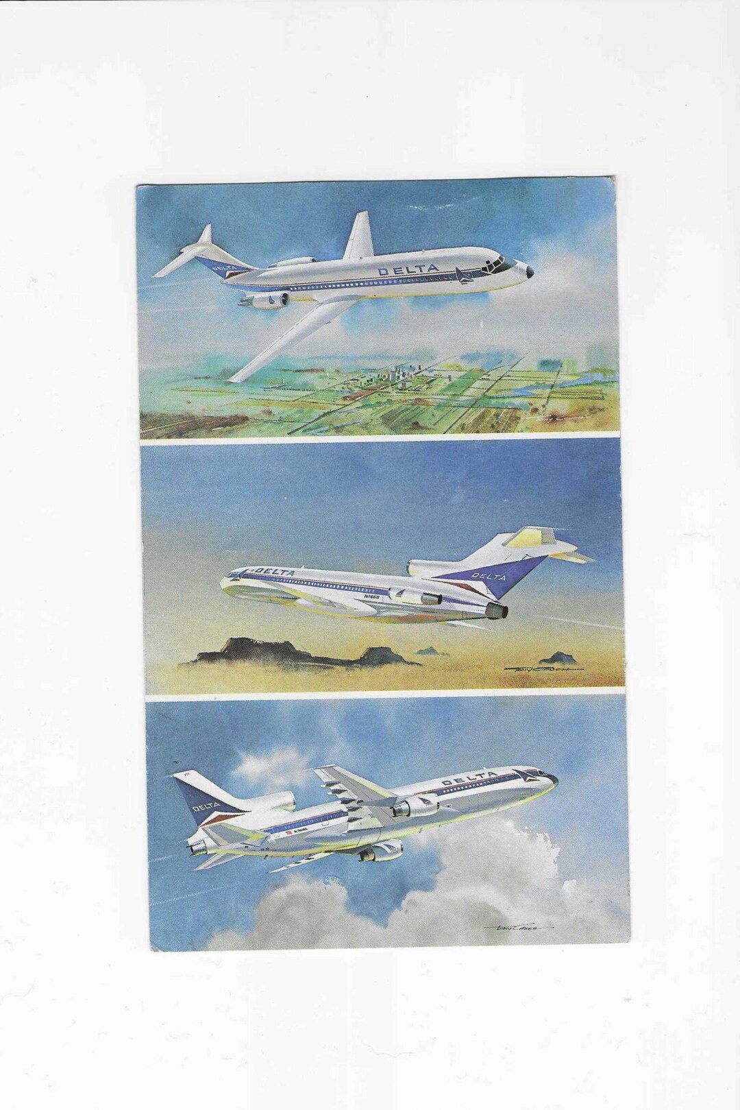 1980s Delta Aircraft Postcard Oversized, Unposted, Lockheed L-1011 ...
