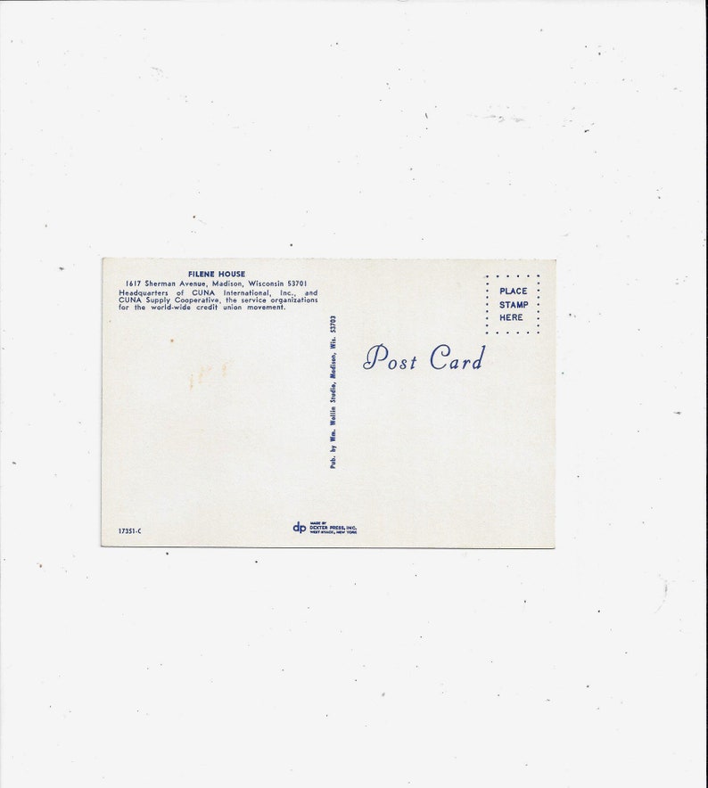 1960s Postcard of Filene House Madison Wisconsin Unposted | Etsy