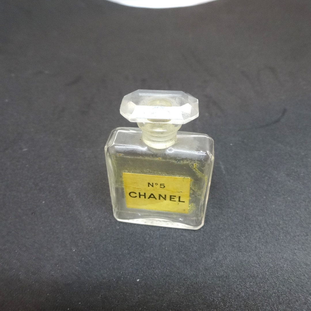 1970s Chanel No 5 Perfume Mini Size Bottle, .275 Oz., NO Content, Glass ...