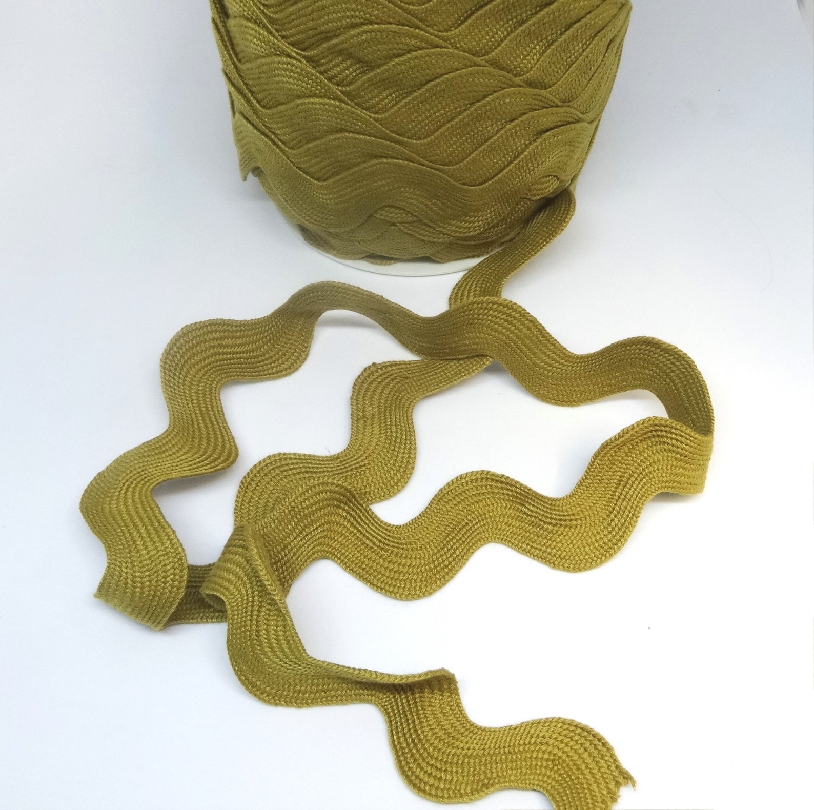Jumbo Khaki Rick Rack 1.4 Inch Wide Poly Fun Trim BY the - Etsy