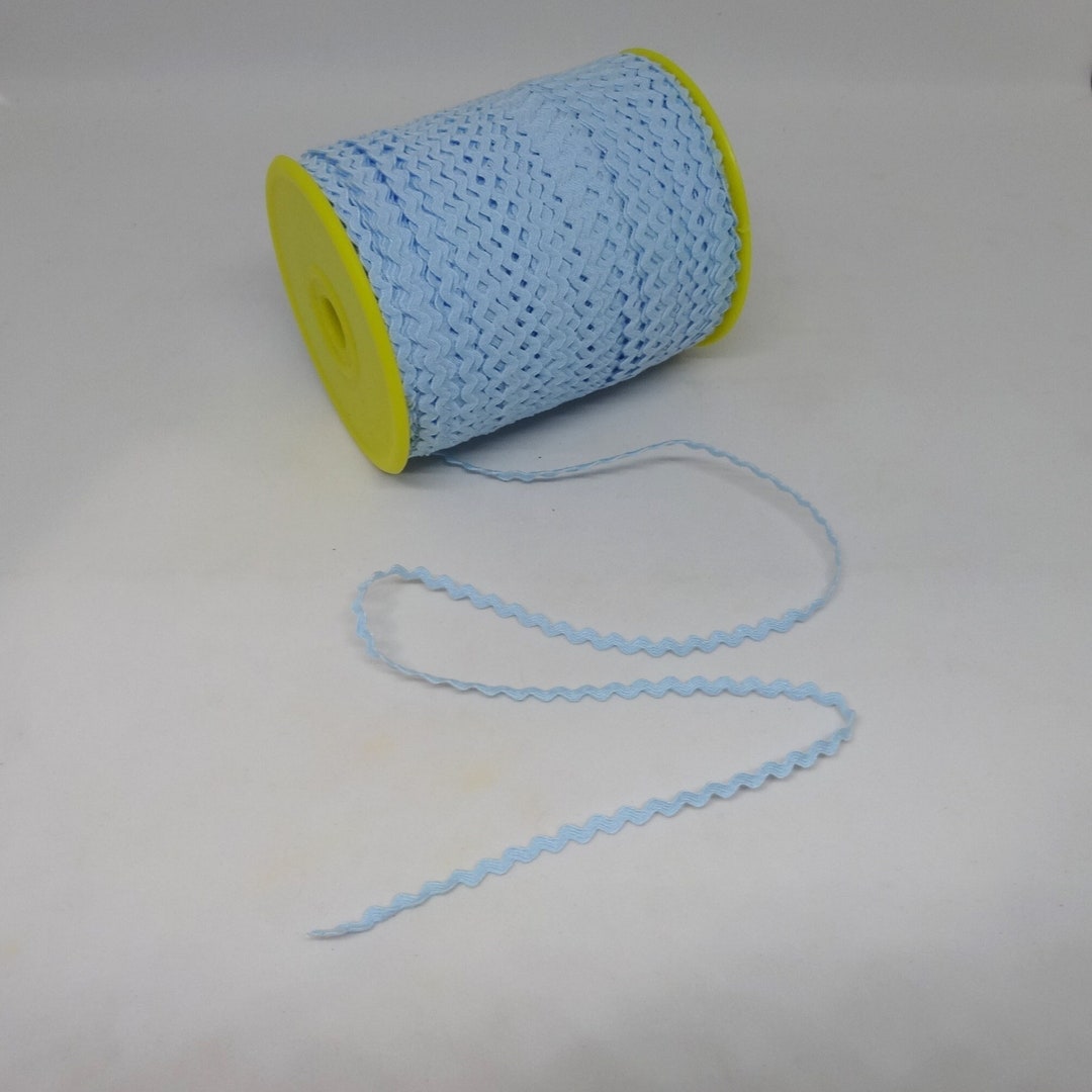 PALE BLUE Baby Rick Rack, in 2-YARD Increments, No. 13, 3/16 Inches ...