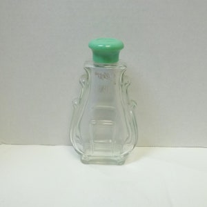 1960s Bellezza Lenel Perfume Bottle With Aqua Monogrammed Cap, 5.75 ...