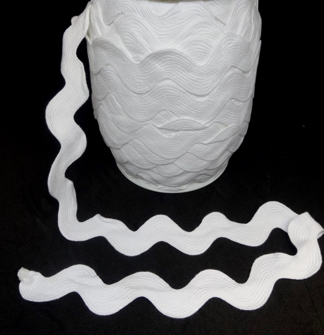 Jumbo WHITE Rick Rack 1.4 Inch Wide Poly Fun Trim BY the - Etsy Australia