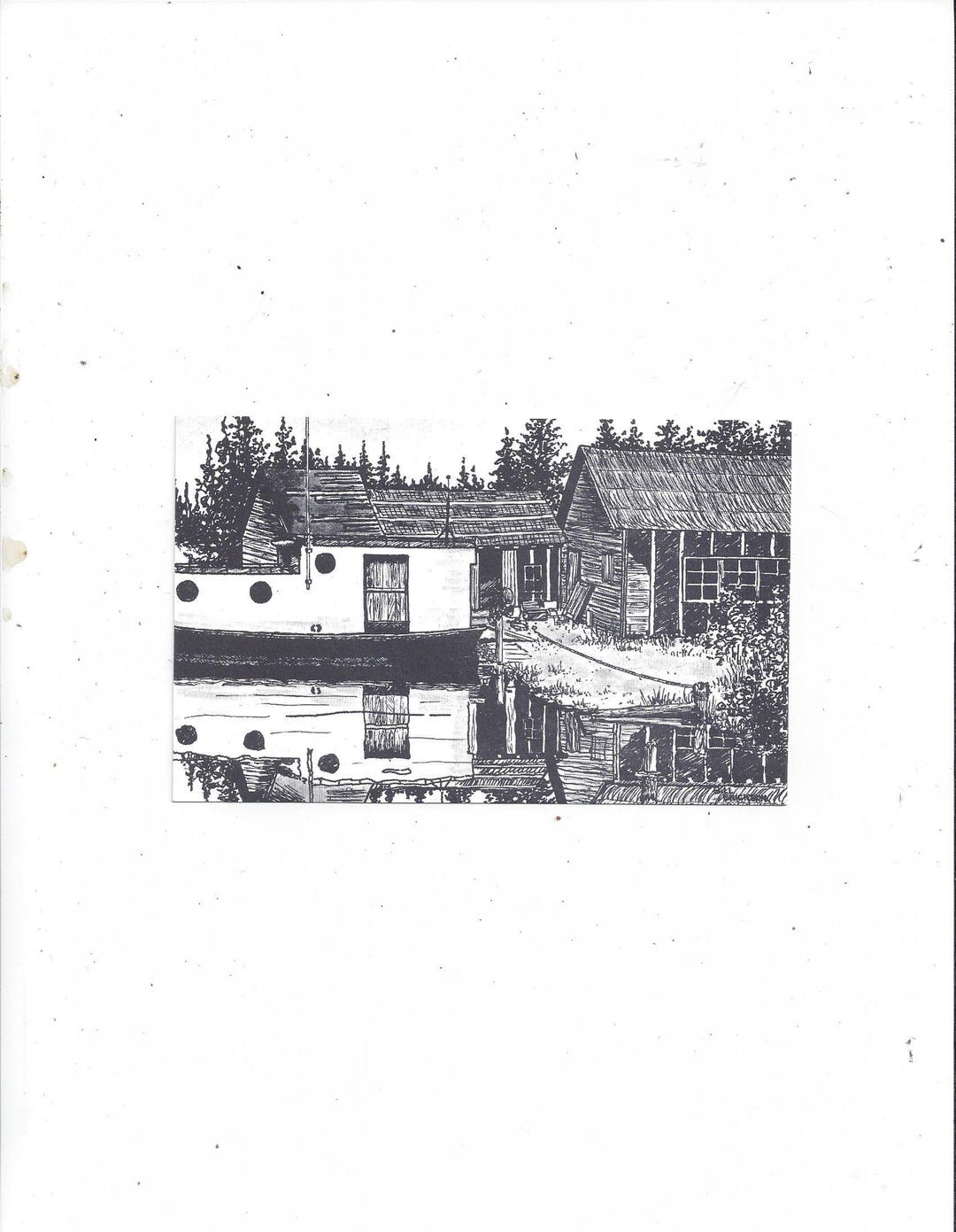 Bill Erickson Art Vintage Postcard of Fishing Camp, Sand Bay, South ...
