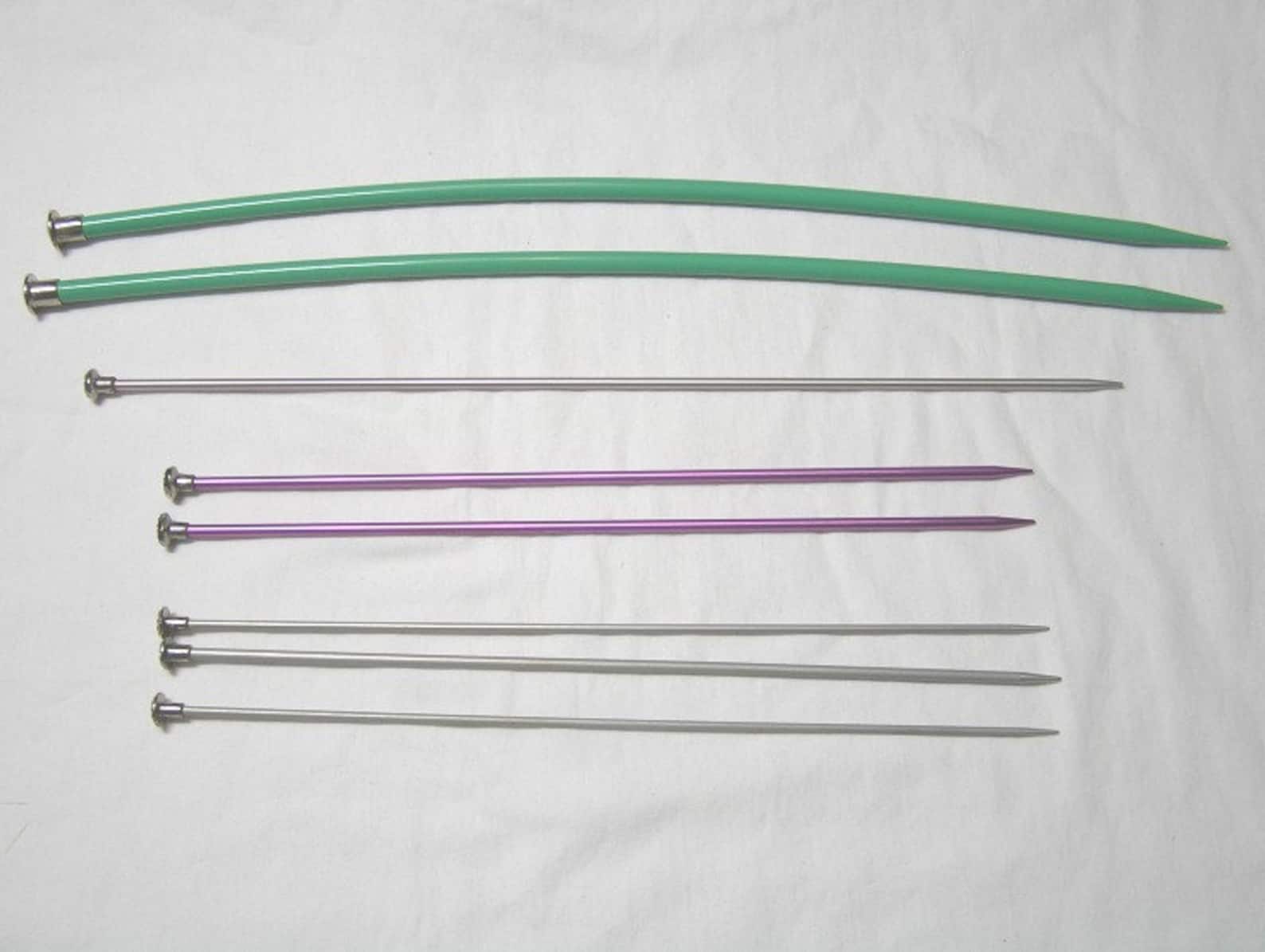 3 Pairs of Knitting Needles and 2 Stray Needles, Hero 10.5., Susan ...