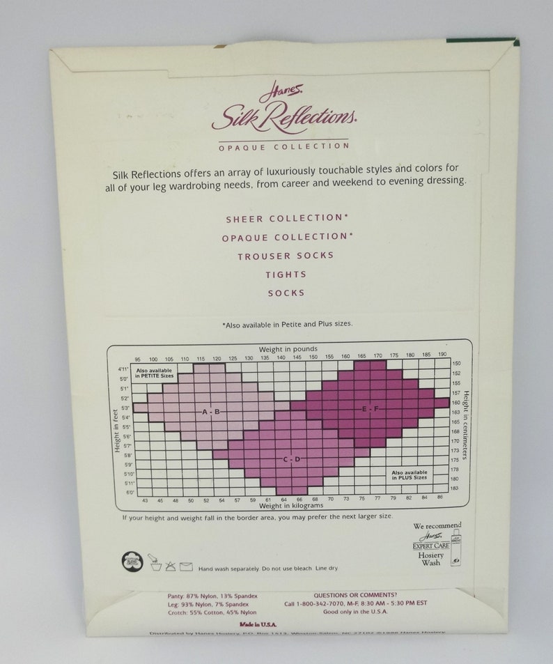 1996 Hanes Silk Reflections Pantyhose Stockings in True Red, Size CD ...
