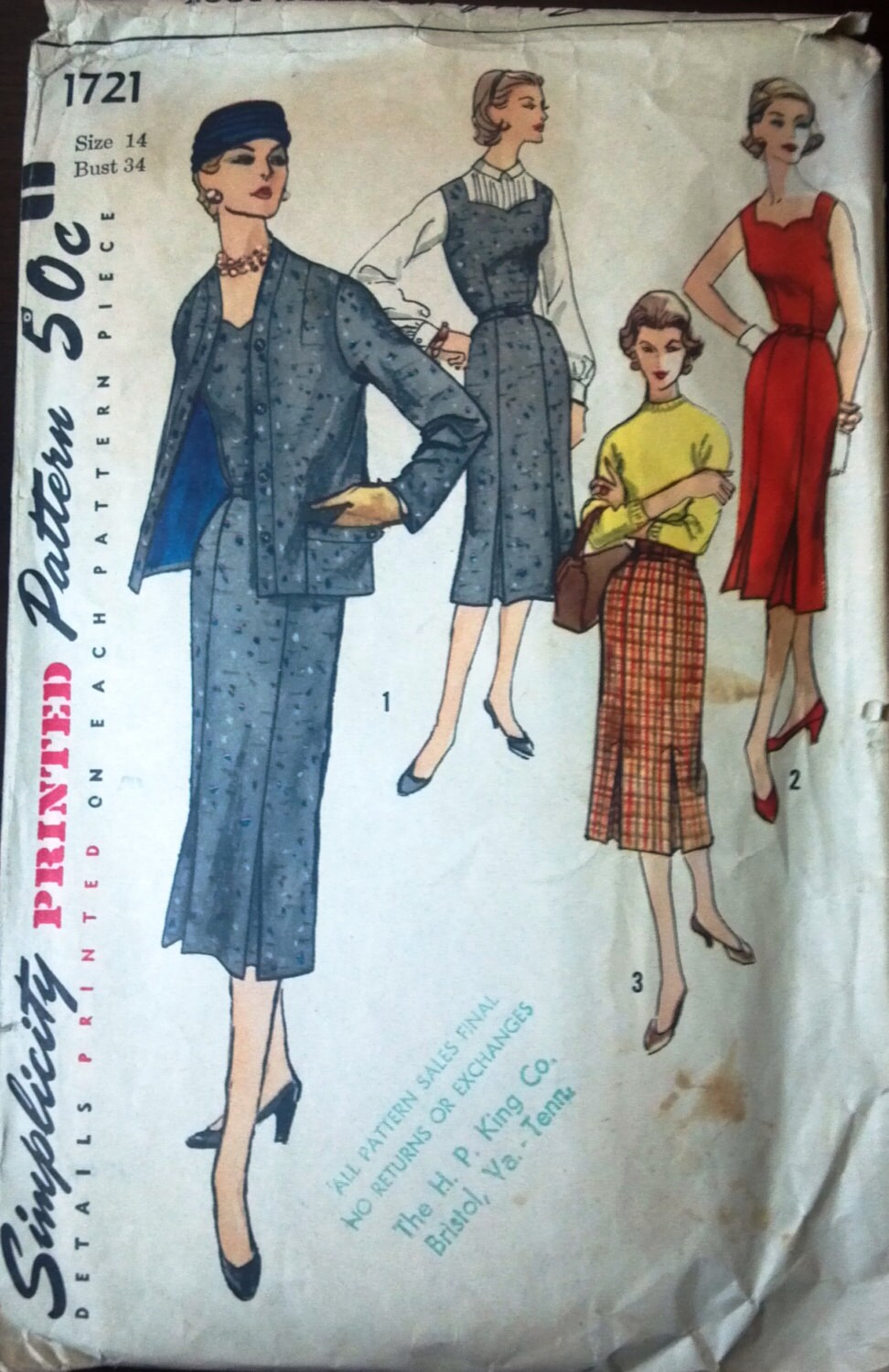 Simplicity 1721 Pattern for Misses' Jacket Dress Jumper - Etsy