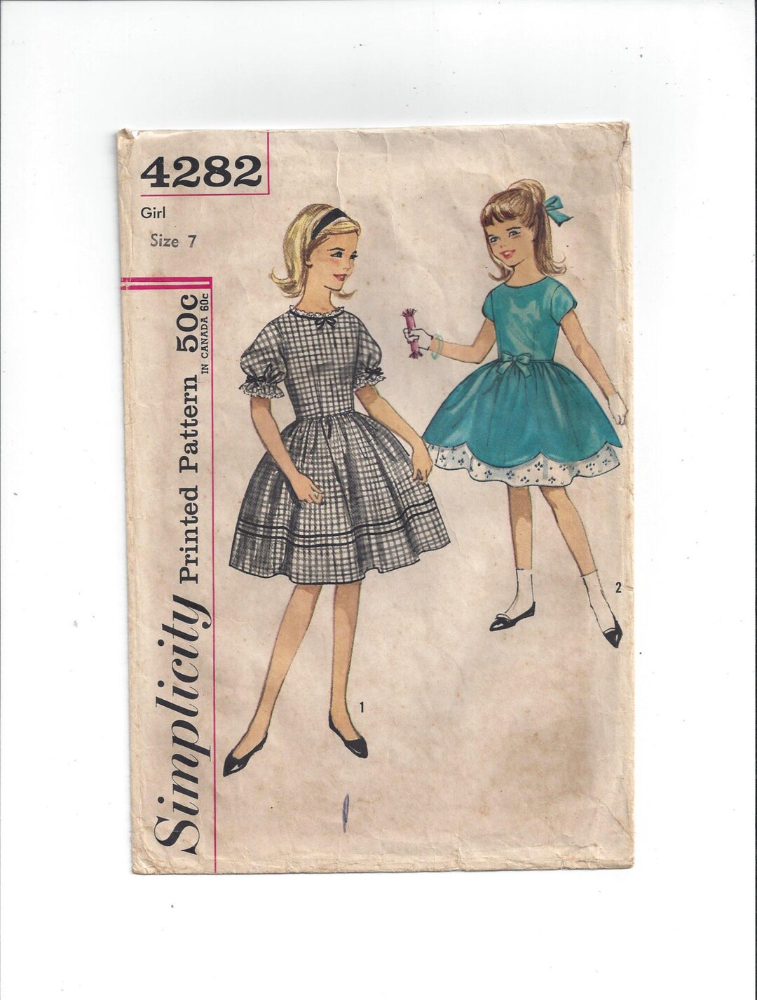 Simplicity 4282 Pattern for Girls' Dress & Underskirt Petticoat, Size 7 ...