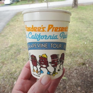 California Raisin Grapevine Tour 1988 Plastic Cup, Presented by Hardee ...