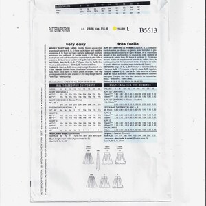 Butterick 5613 Pattern for Misses' Skirt and Sash in 4 Styles, Plus ...